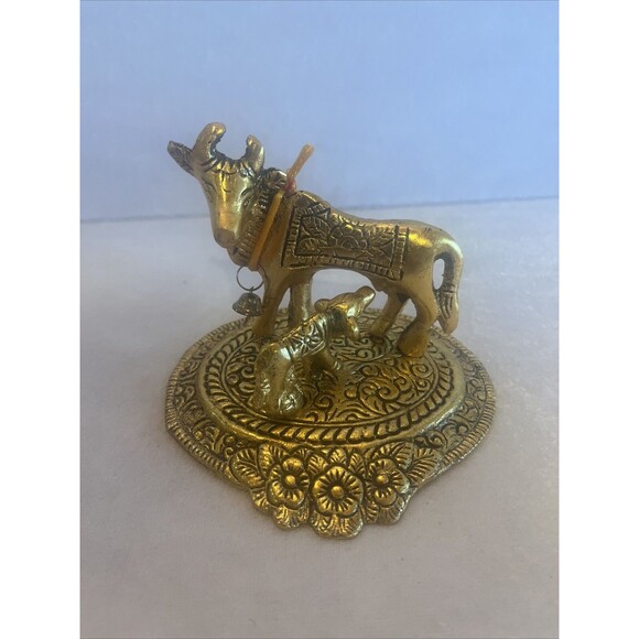 Accents | Prosper Kamdhenu Oxidised Gold Finished The Wish Granting Cow ...